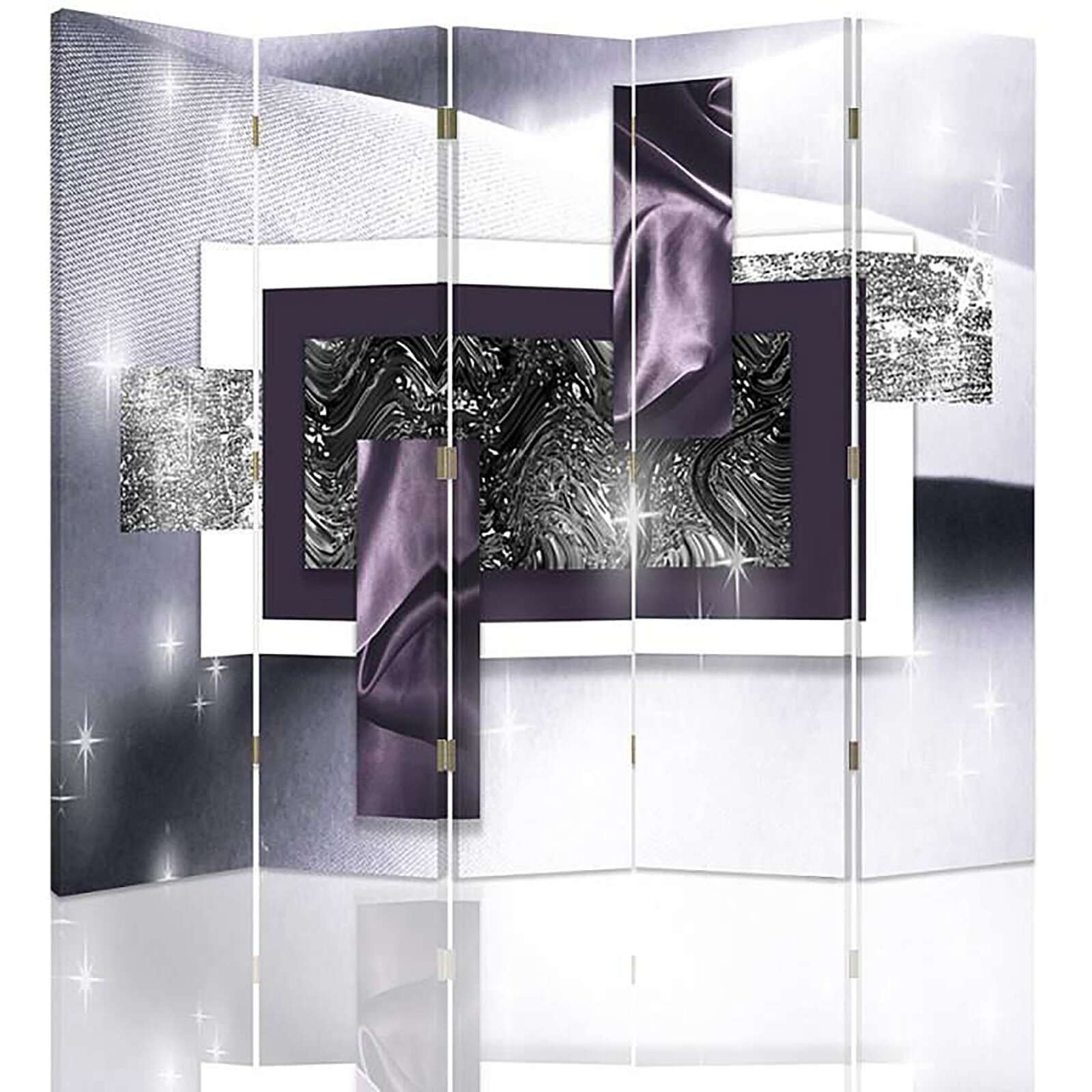 Paravent Design Abstraction Moderne 5 Panneaux - 180 x 150 cm - 2 faces ...