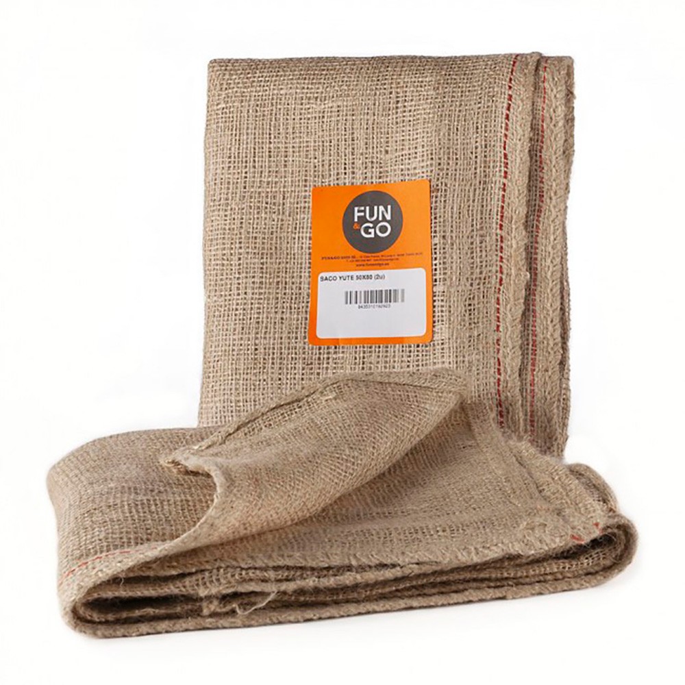 Pack 2 unit. sac de jute 60x100cm couleur marron fun & go | Leroy Merlin