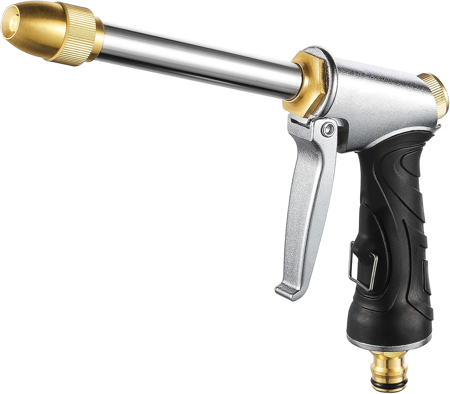 Buse de tuyau d'arrosage en métal à long manche, pistolet d'arrosage de ...