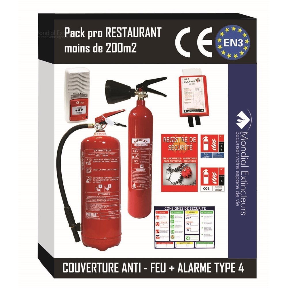Kit Spécial Restaurant - 200m² + Alarme type 4 / Marque : Mondial ...