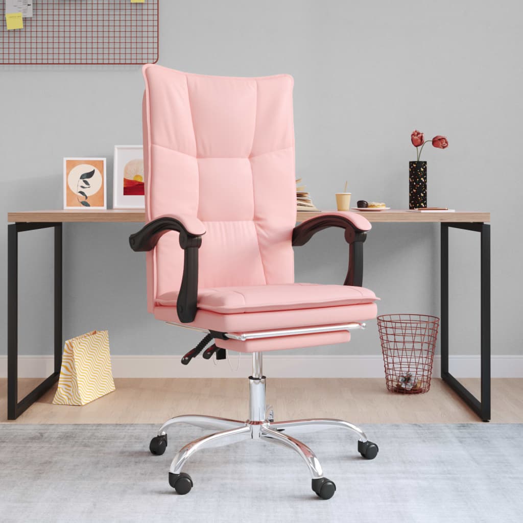 Fauteuil inclinable de bureau Rose Similicuir | Leroy Merlin