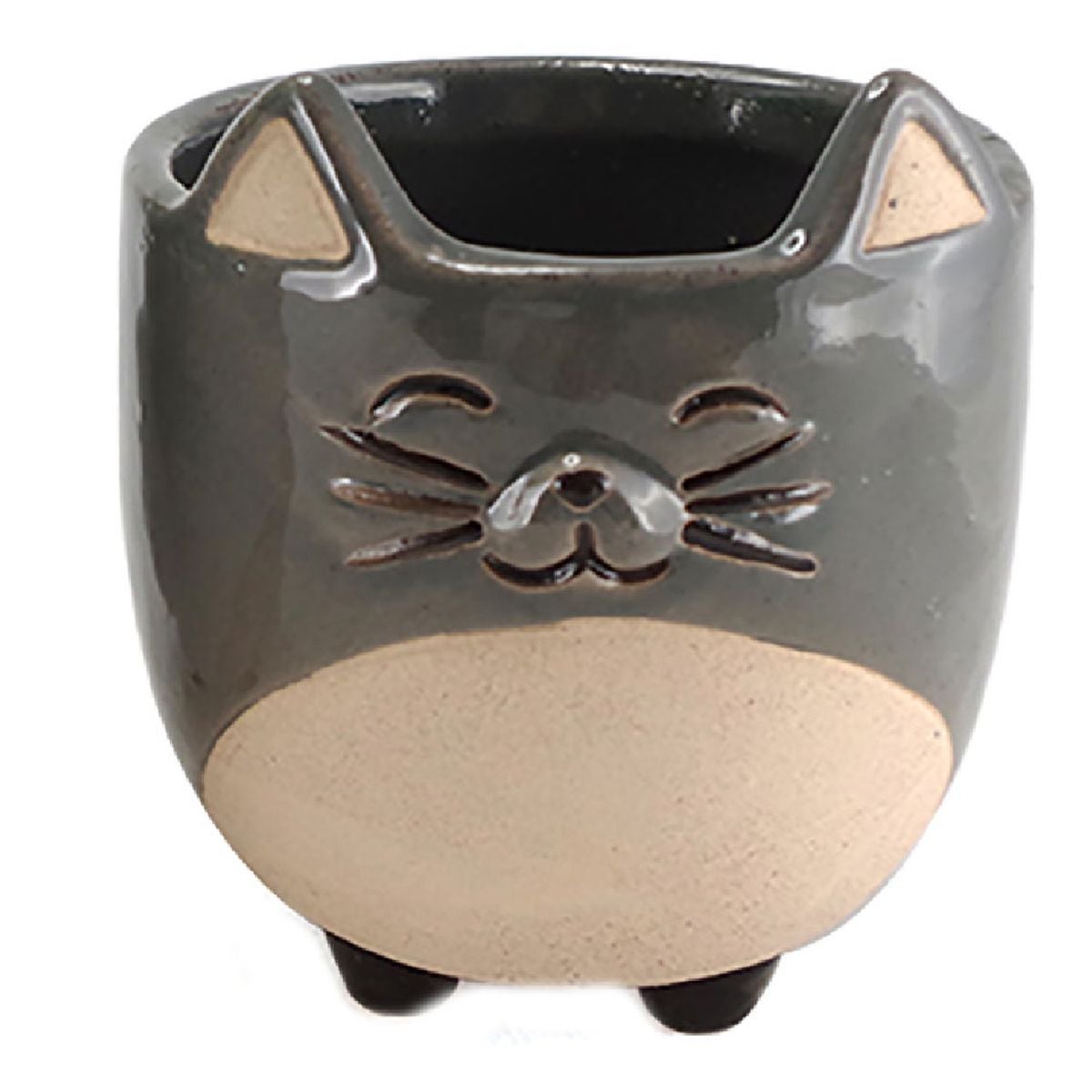 Petit cache pot chat gris 12.5 cm | Leroy Merlin