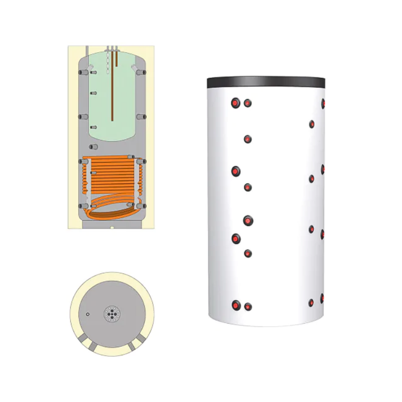 Ballon combiné avec stockage eau chaude sanitaire 800 L 1 échangeur acier - THERMADOR ...