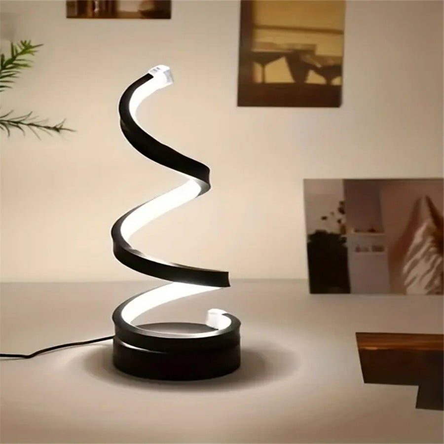 Lampe de chevet moderne en spirale, éclairage réglable sur 3 niveaux ...