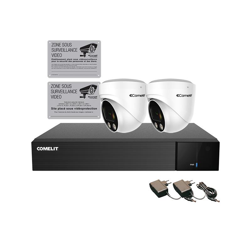 Kit vidéoprotection 1 Enregistreur vidéo + 2 Caméras AHD MINIdôme ...