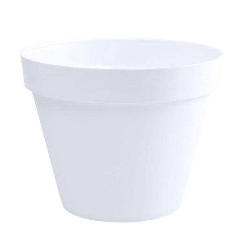 Pot de fleur rond Toscane Ø 48 x H.40 cm - Blanc - Eda | Leroy Merlin