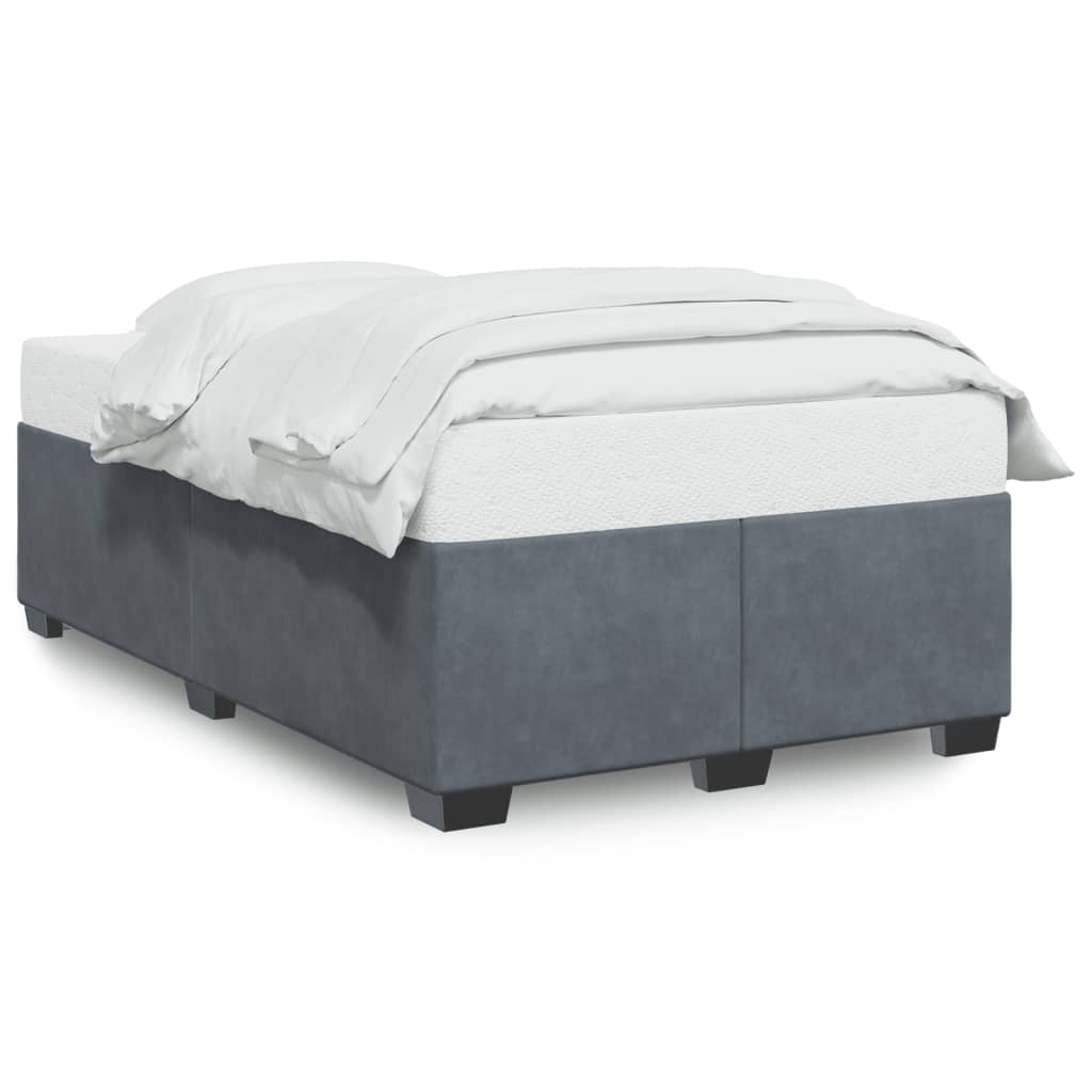 Lit double | Lit adulte | Cadre de lit Gris foncé 120x200 cm Velours ...