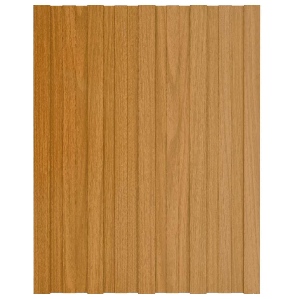 Panel de tejado acero galvanizado color madera 12 uds 60x45 cm | Leroy ...