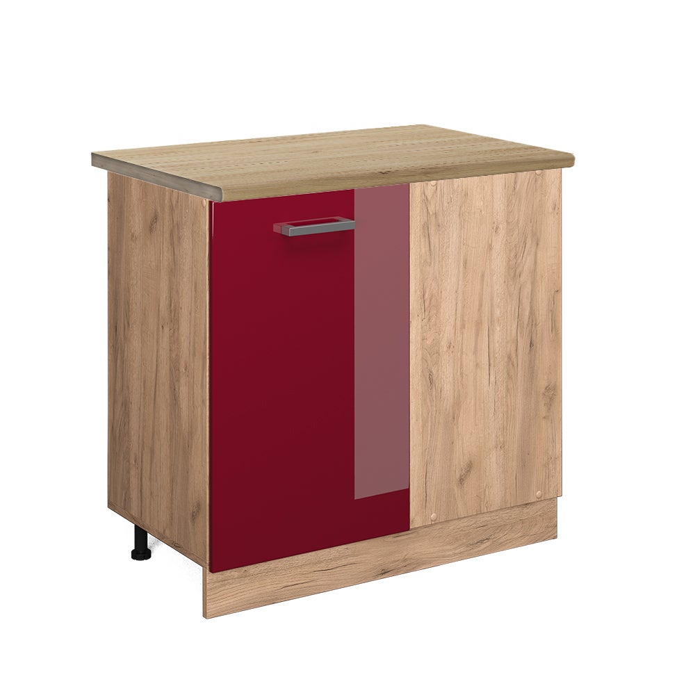 Vicco Armario de esquina R-Line, Rojo Burdeos alto brillo, 86 cm , ET ...