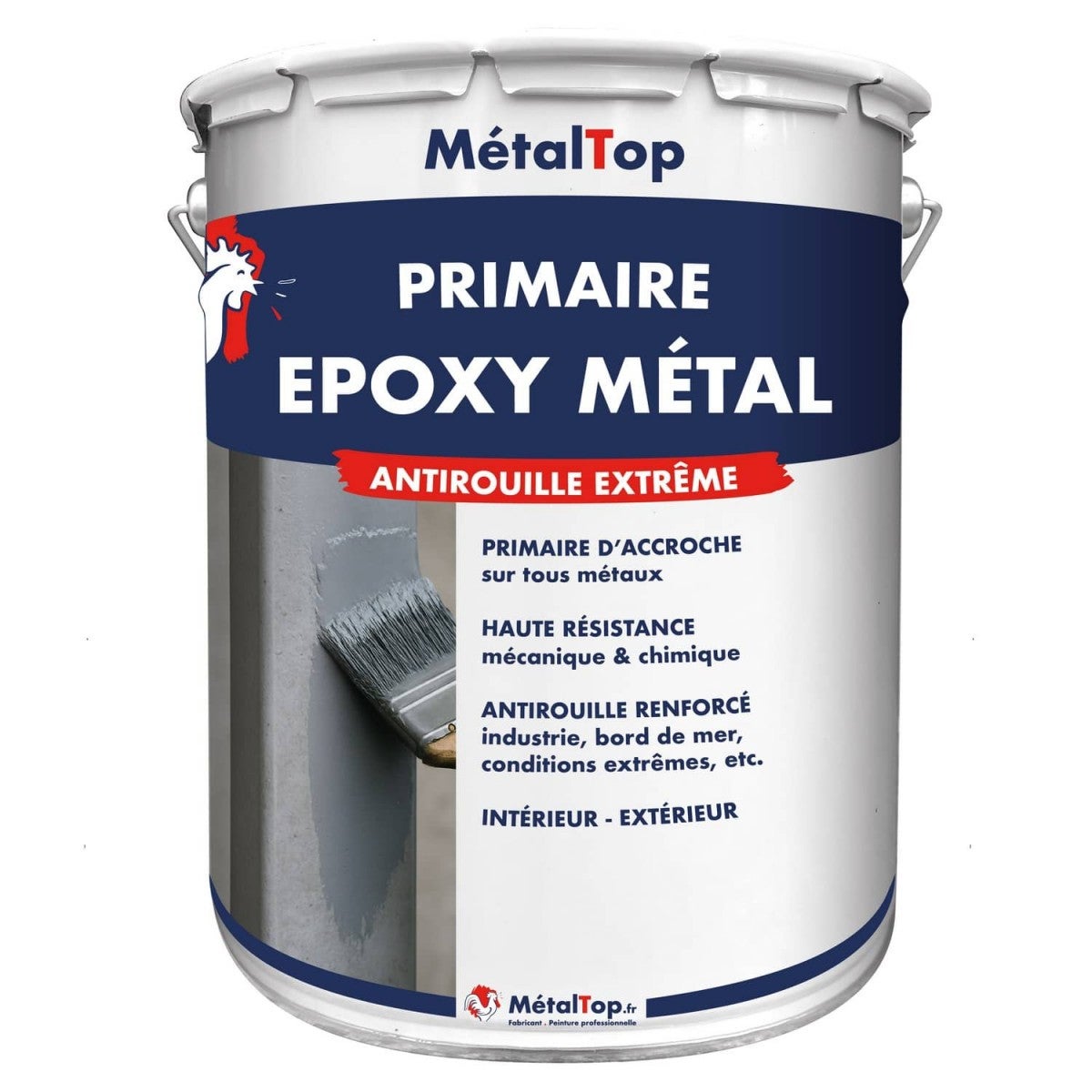 Primaire Epoxy Metal - Blanc pur - RAL 9010 - 1 L - Métaltop | Bricoman