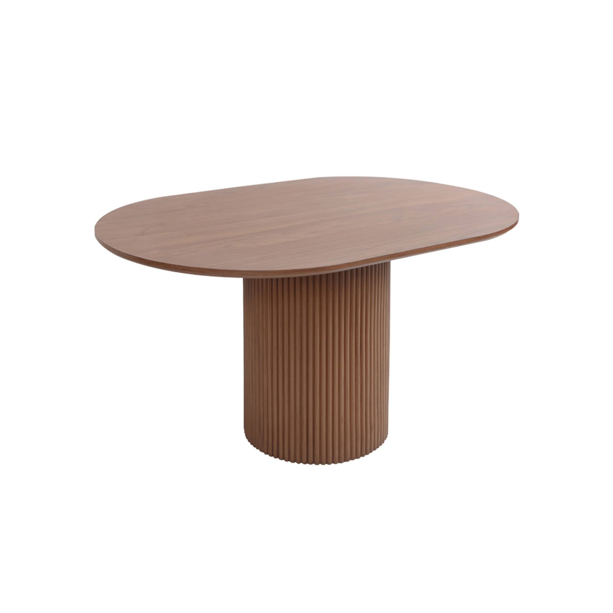 Table basse oblongue décor bois sculpté 90cm. couleur noyer FARO ...