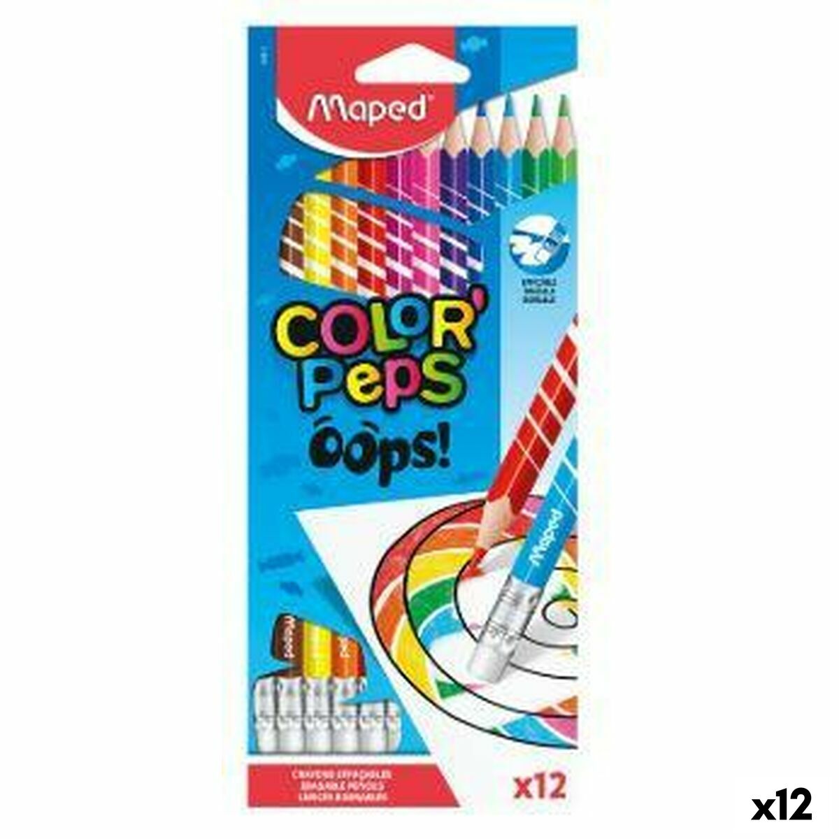 Crayons de couleur Maped Color' Peps Multicouleur 12 Pièces (12 Unités ...