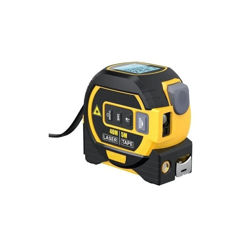 Mètre Laser Numérique 3 in 1 avec ligne laser croisée, 131Ft Télémètre ...