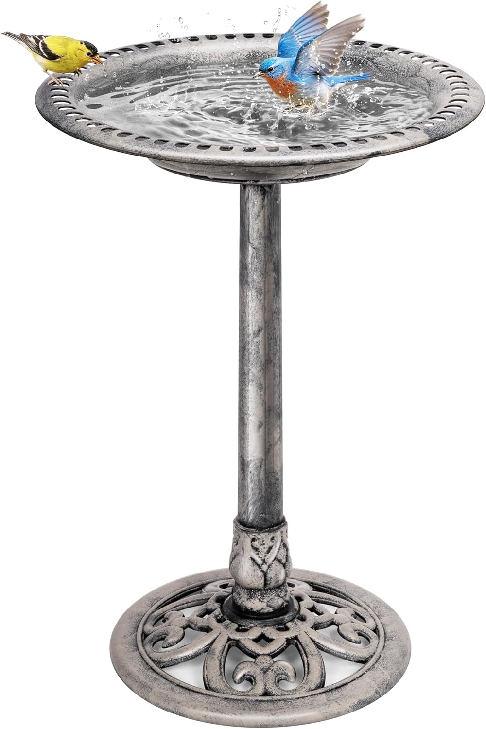 Bain d'oiseaux de jardinage extérieur, décoration de jardin, 24 po de ...