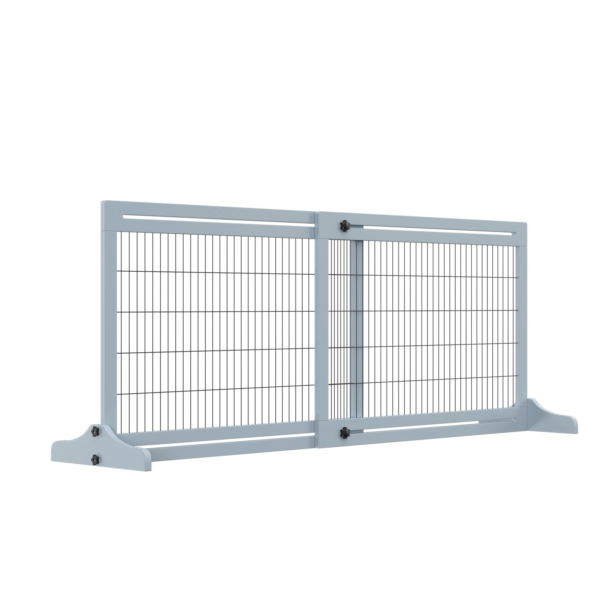 Barrière extensible pour chien d'intérieur en bois et acier, 104-180 x ...