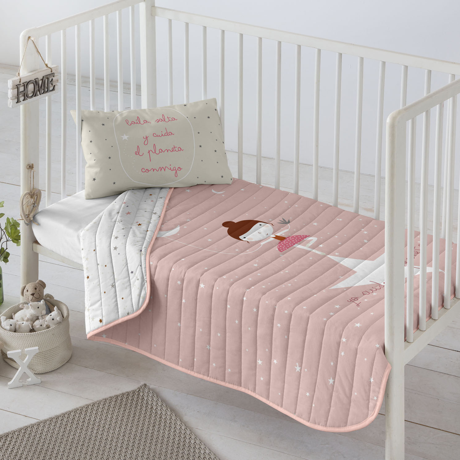 COLCHA BOUTI REVERSIBLE BAILARINA 110x130 CM | Leroy Merlin