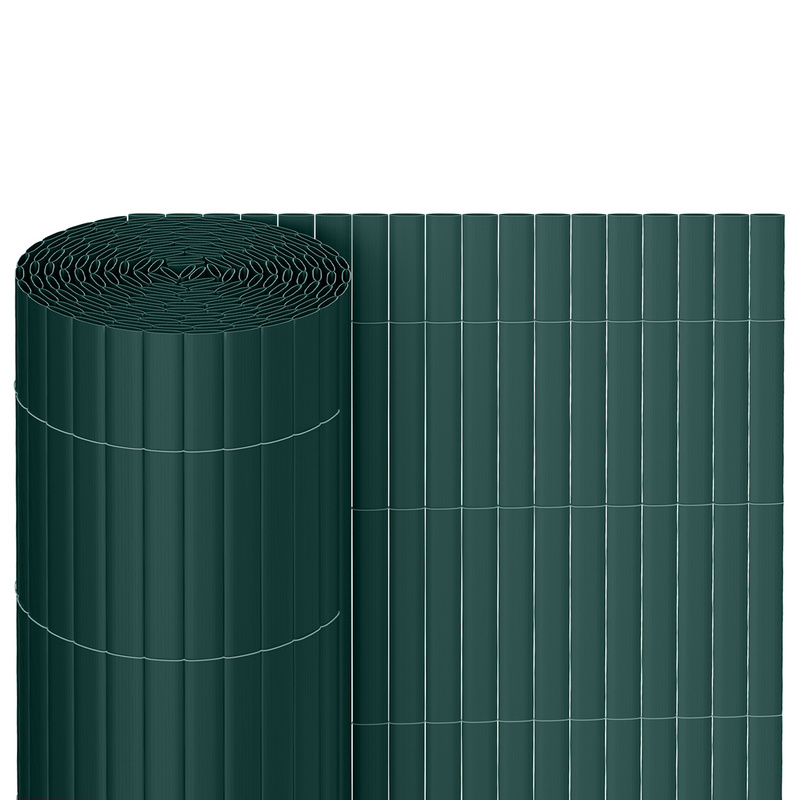 Biombo de caña de PVC para jardín balcón terraza, Verde (120 x 500 cm ...