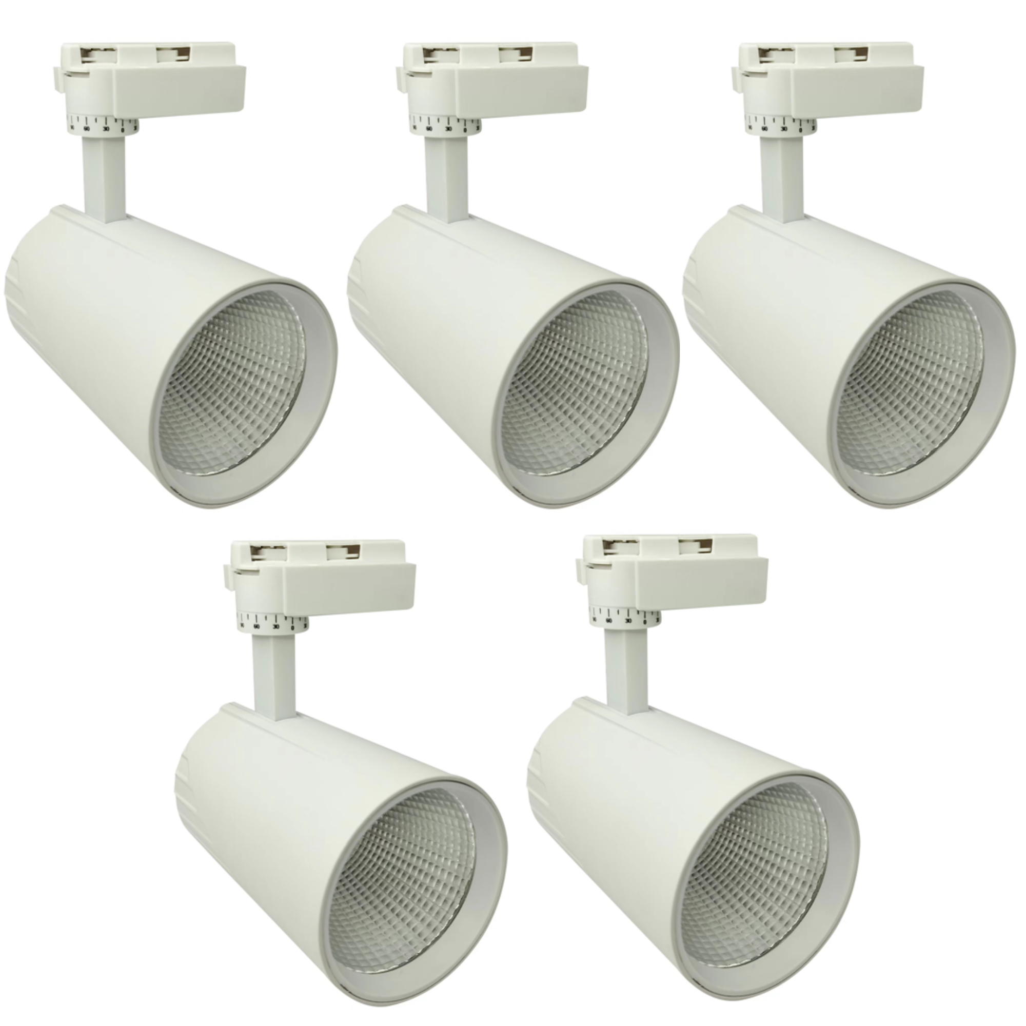 5x Spot de Plafond sur Rail Led 30W, Blanc Neutre 4200K, 3000 Lumens ...