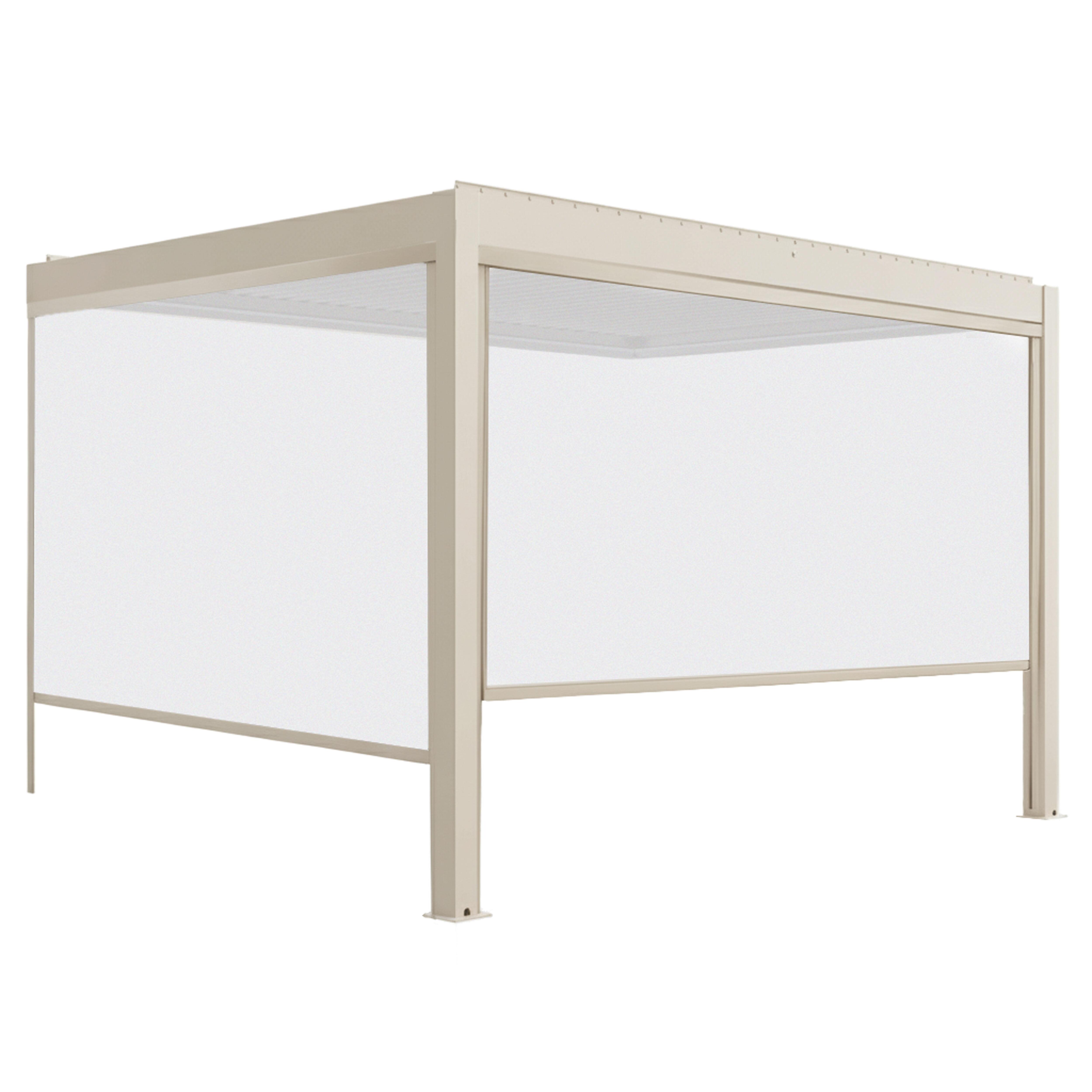 Pérgola bioclimática adosada motorizada de 3x4 m y 2 estores color ...