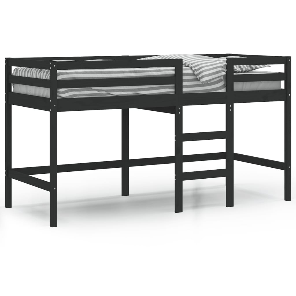 Lit mezzanine enfants | Lit simple échelle 90x200 cm bois pin massif ... Lit mezzanine enfants | Lit simple échelle 90x200 cm bois pin massif ...