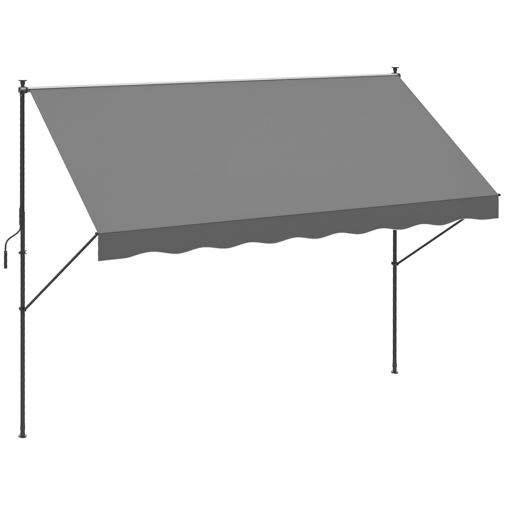 Store banne gris 300x175x210-310 cm, protection solaire balcon | Leroy ...