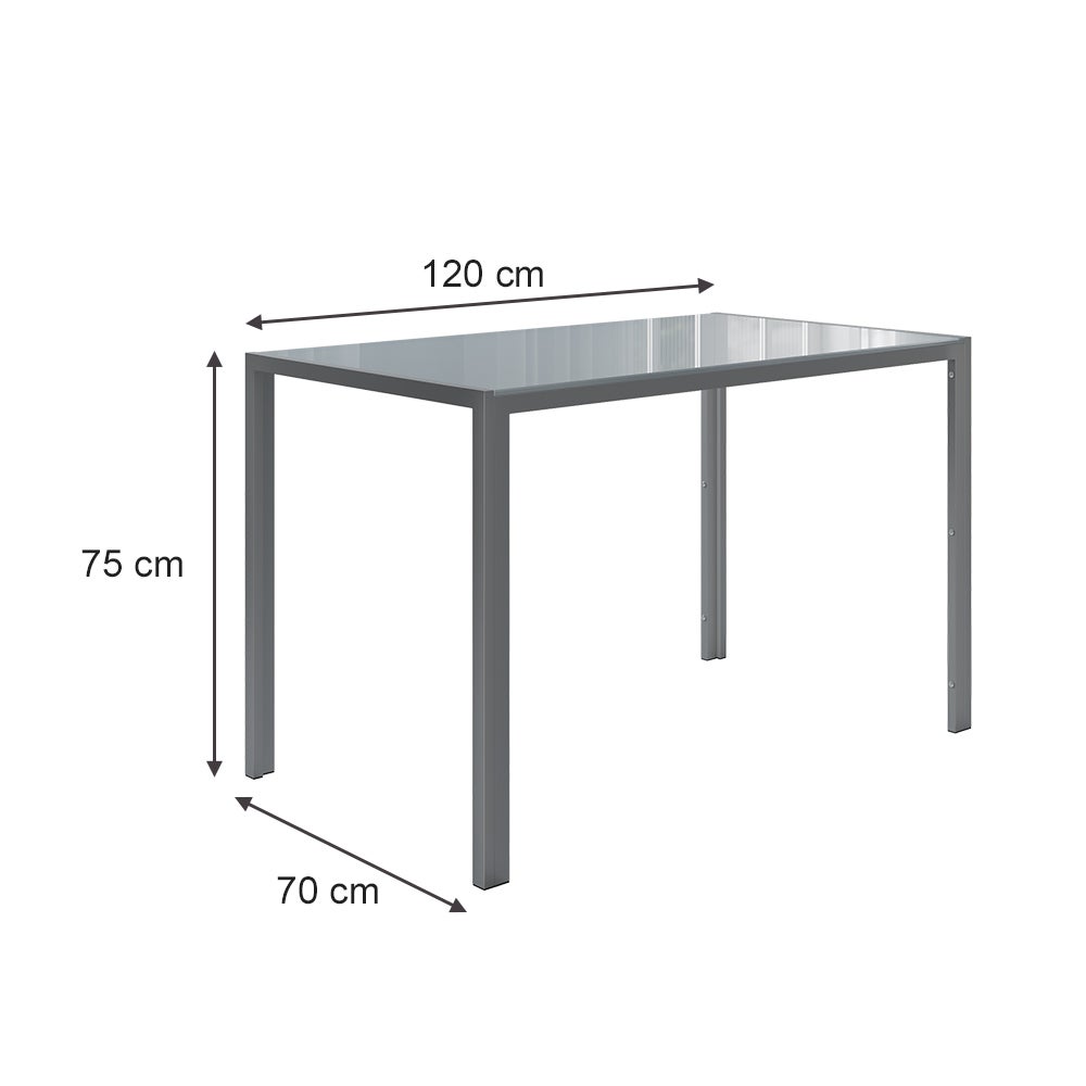 Vicco Table à manger Grand, Gris, 120x75cm | Leroy Merlin