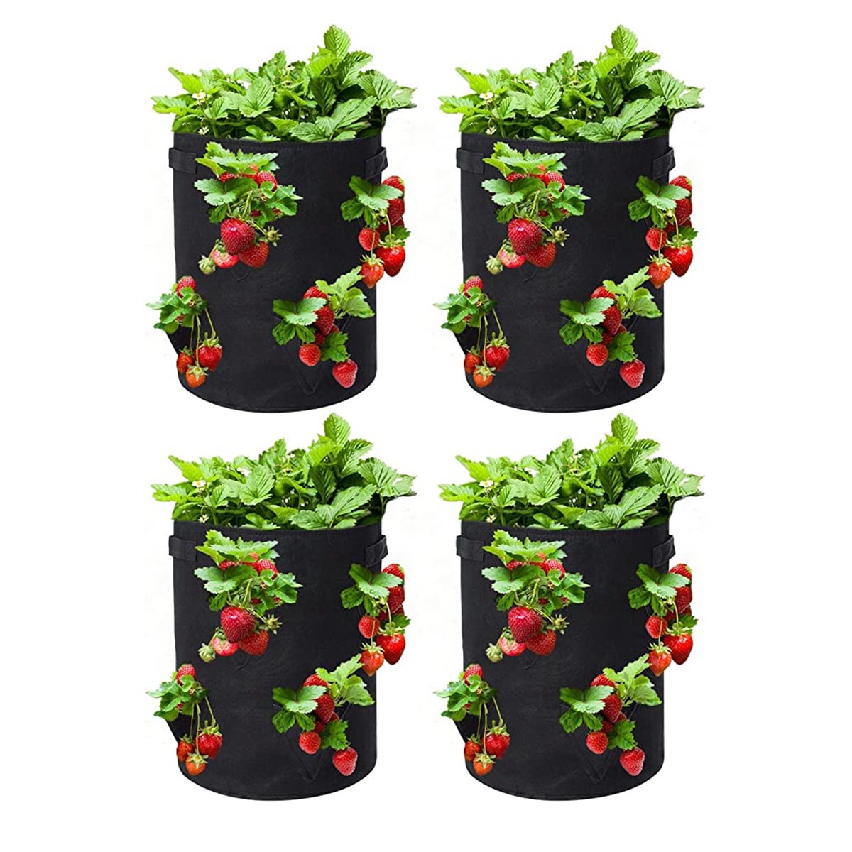 4Pcs Sac de Plantation pour Fraise, Sacs de Culture à Fraises Jardin ...