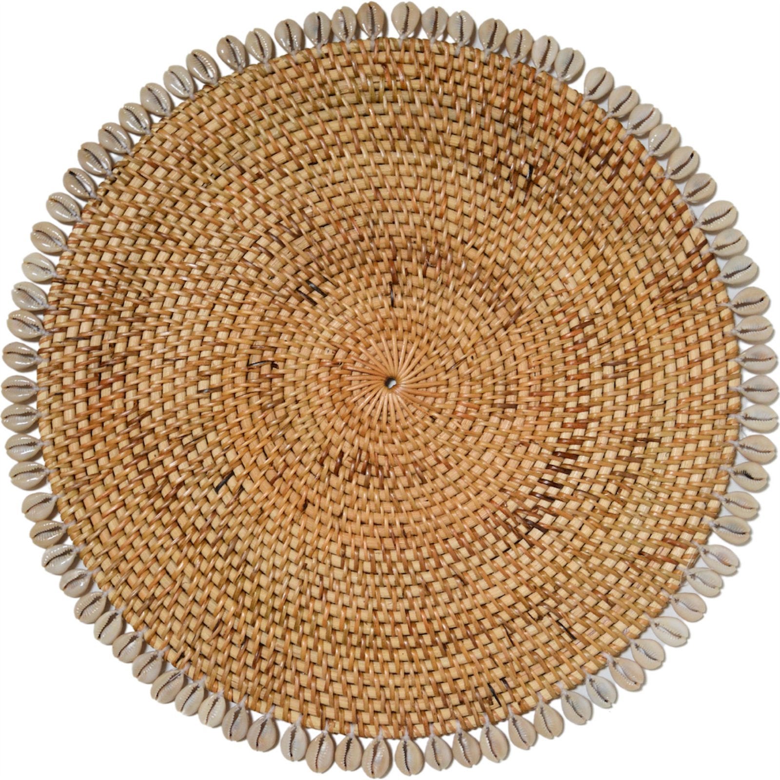 Set de table coquillage en rotin 35 cm Set de table bois naturel et ...