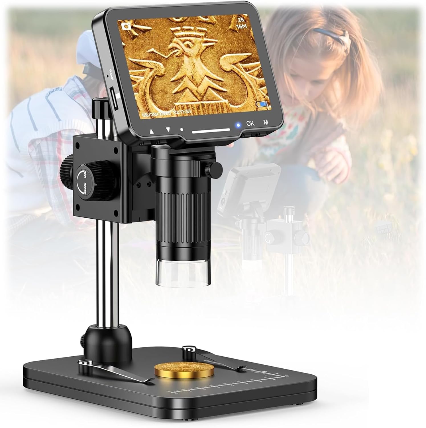 Microscope numérique haute définition de 5 pouces, interface USB pour ...