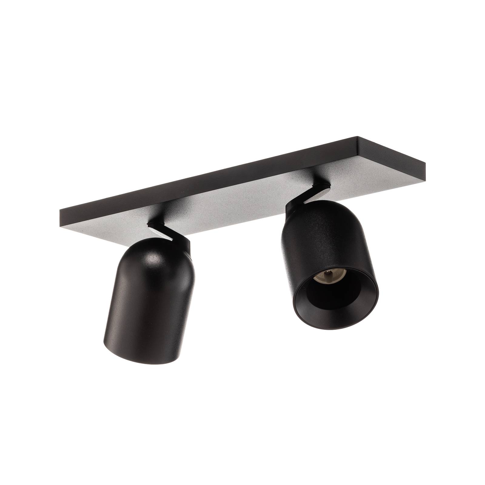 Arcchio foco Brinja, negro, angular, Ø 7cm, 2 luces, GU10, foco ...