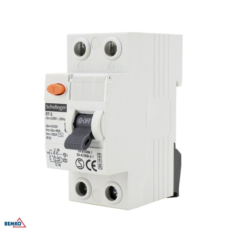 Disjoncteur différentiel AC 2P 16A 30mA - Protection électrique ...