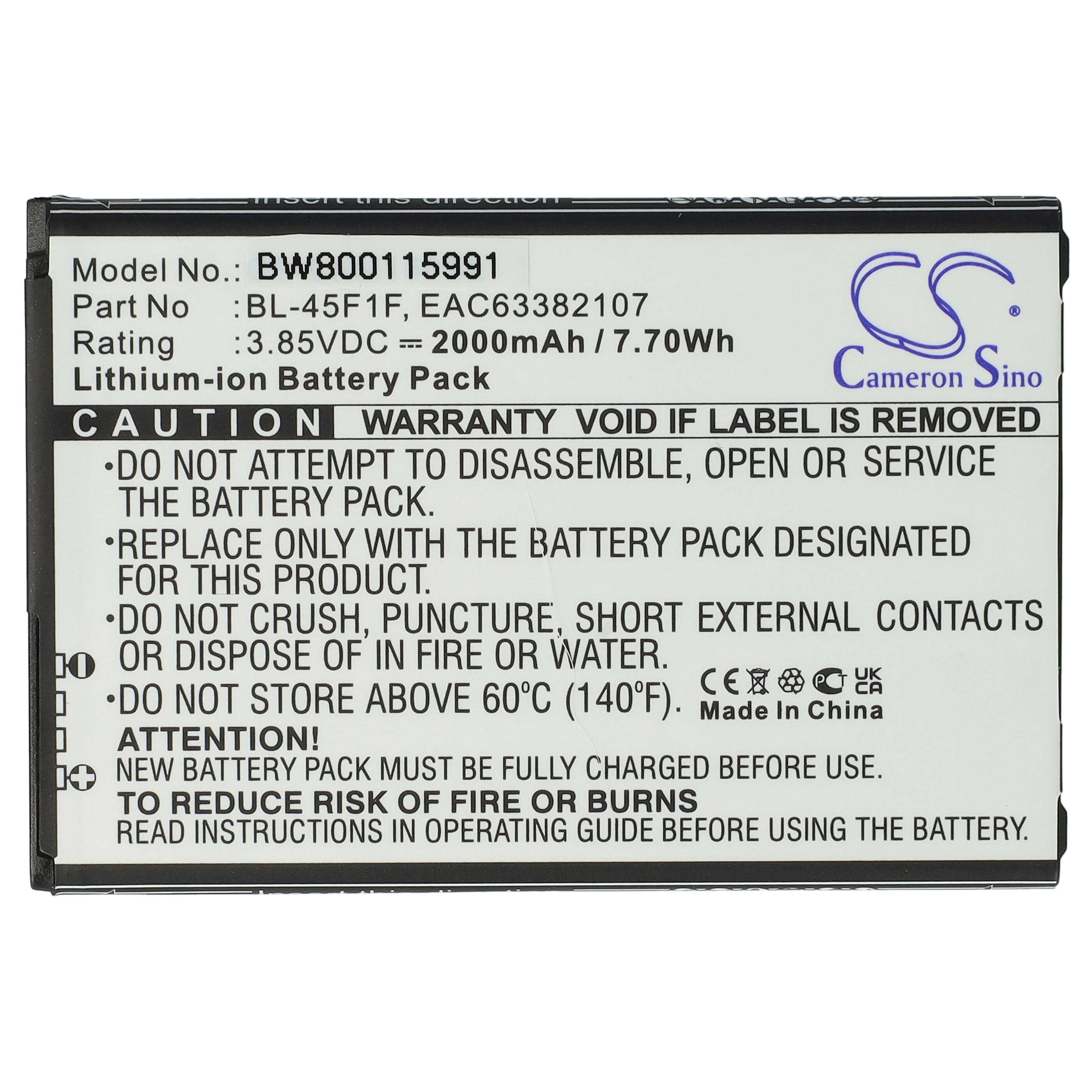 Vhbw Batterie compatible avec LG LV3, M150, M153, M154, LMX210YMW, M160 ...