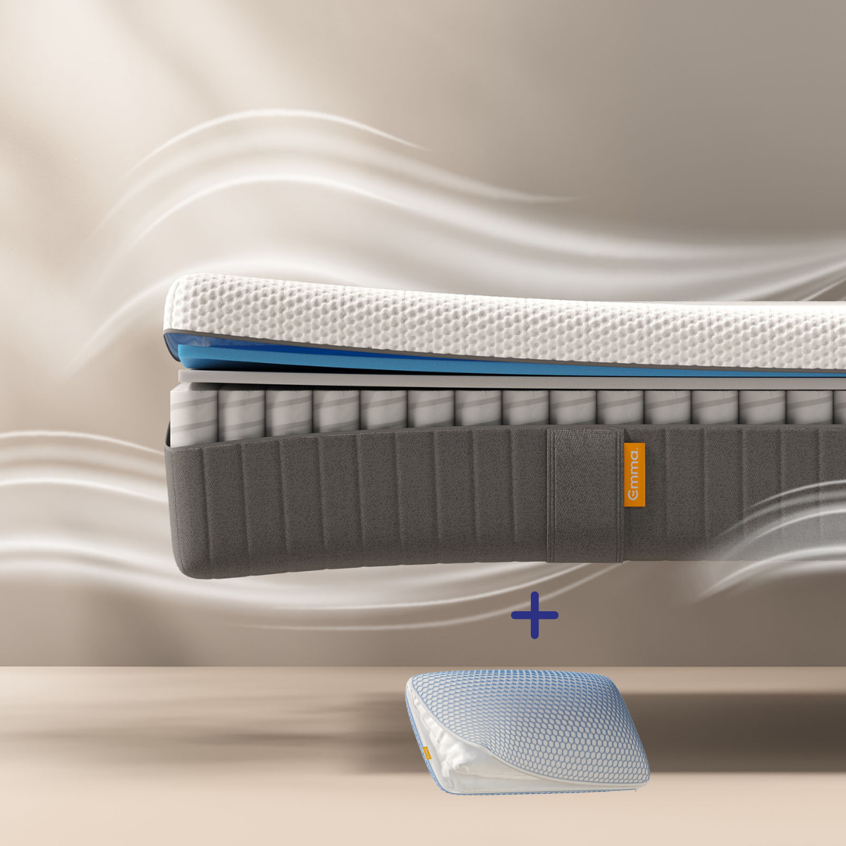 EMMA | Pack Matelas Emma Original Lite+ 80x200 + Oreiller Emma Original ...