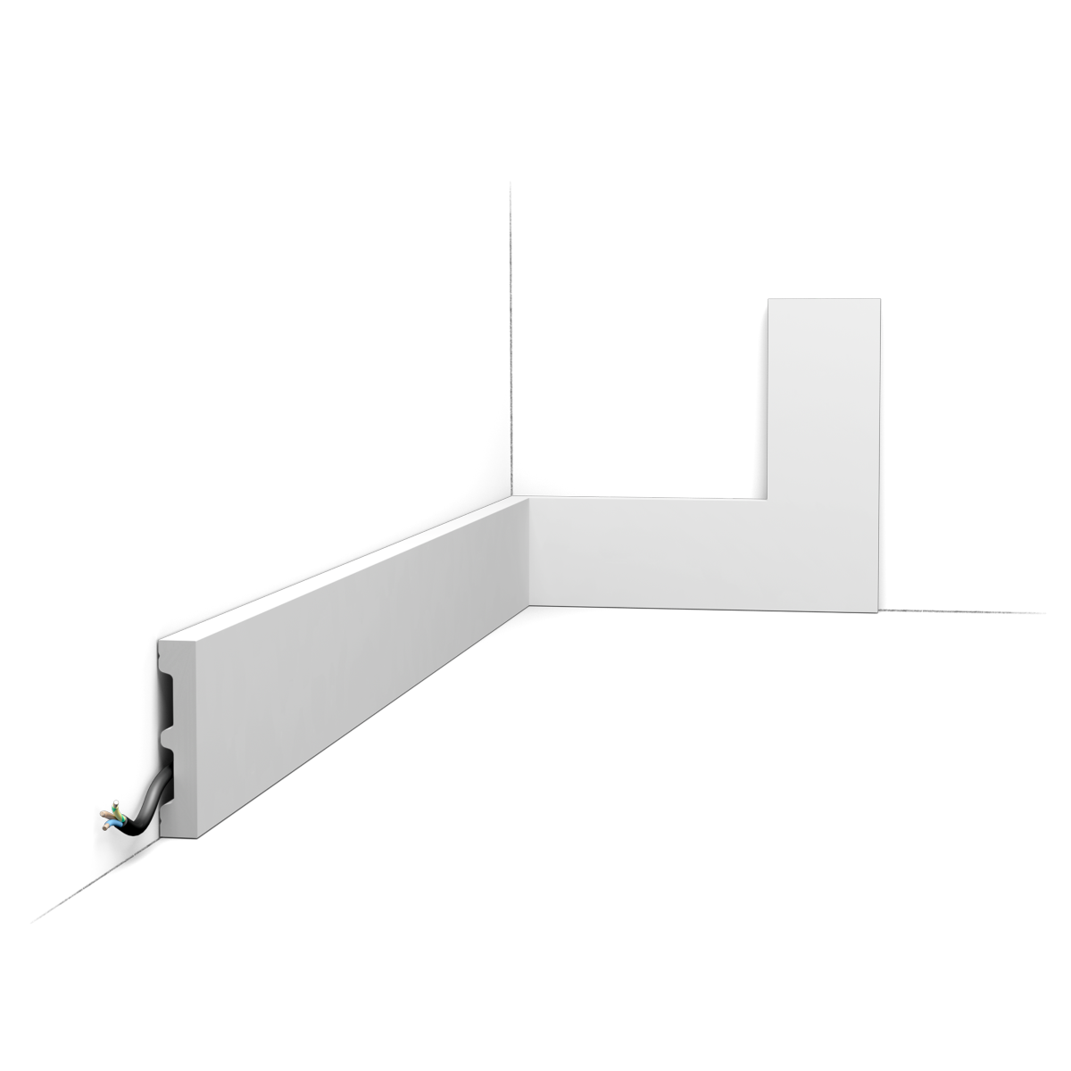 Caja completa de 64 metros de rodapiés SX157-RAL9003- ORAC DECOR ...