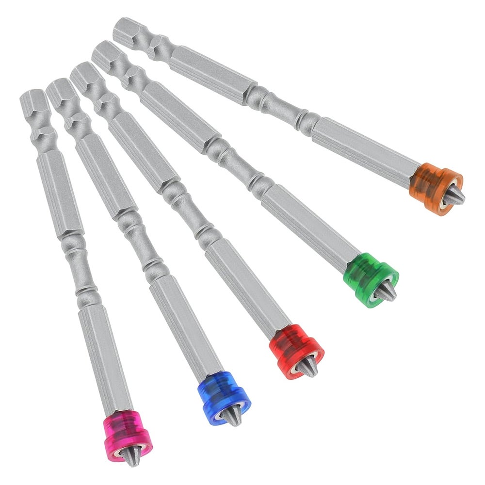 5Pcs Hex Tige Embouts de Tournevis à Tête Cruciforme PH2 Magnétique en ...