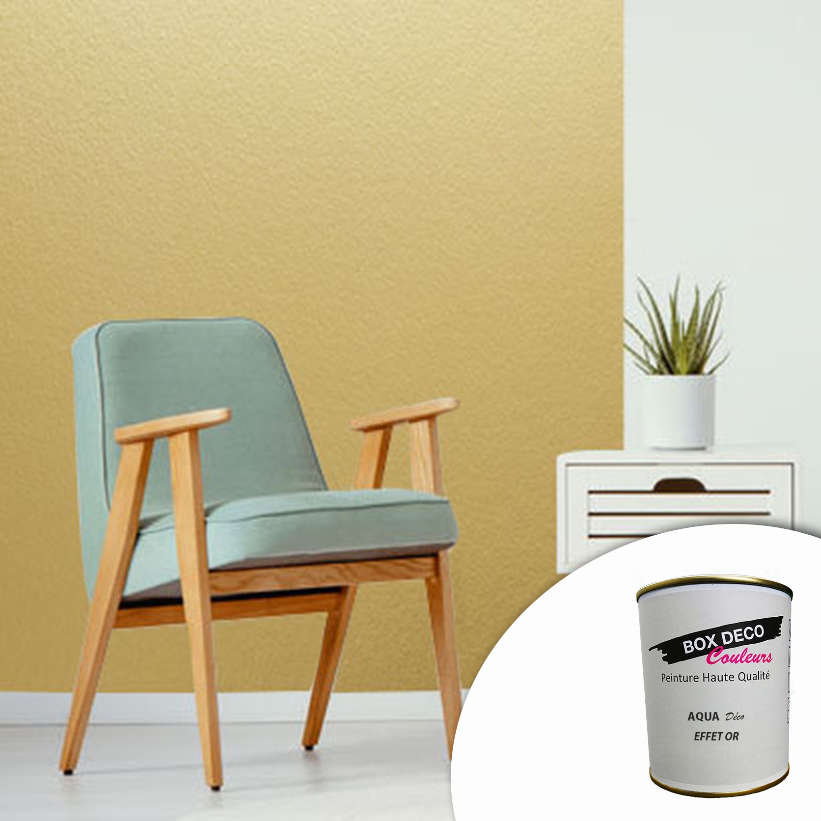 Vernis doré murale acrylique Aqua Effet Or - 750 ml / 8m² | Leroy Merlin