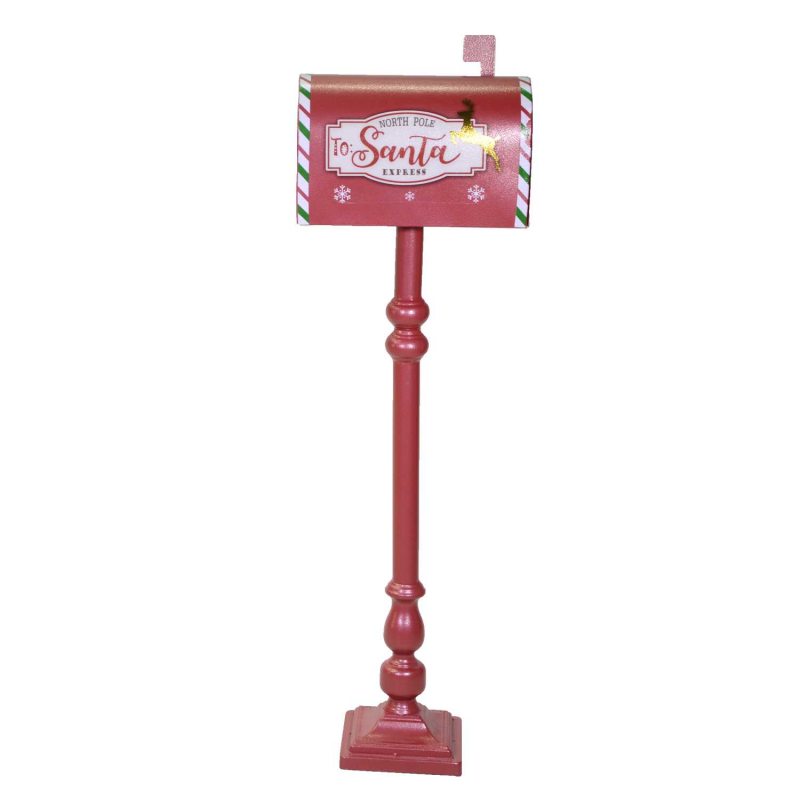 Cassetta della Posta, "Letters to Santa", Metallo, Rosso, 32,5x16x100cm ...