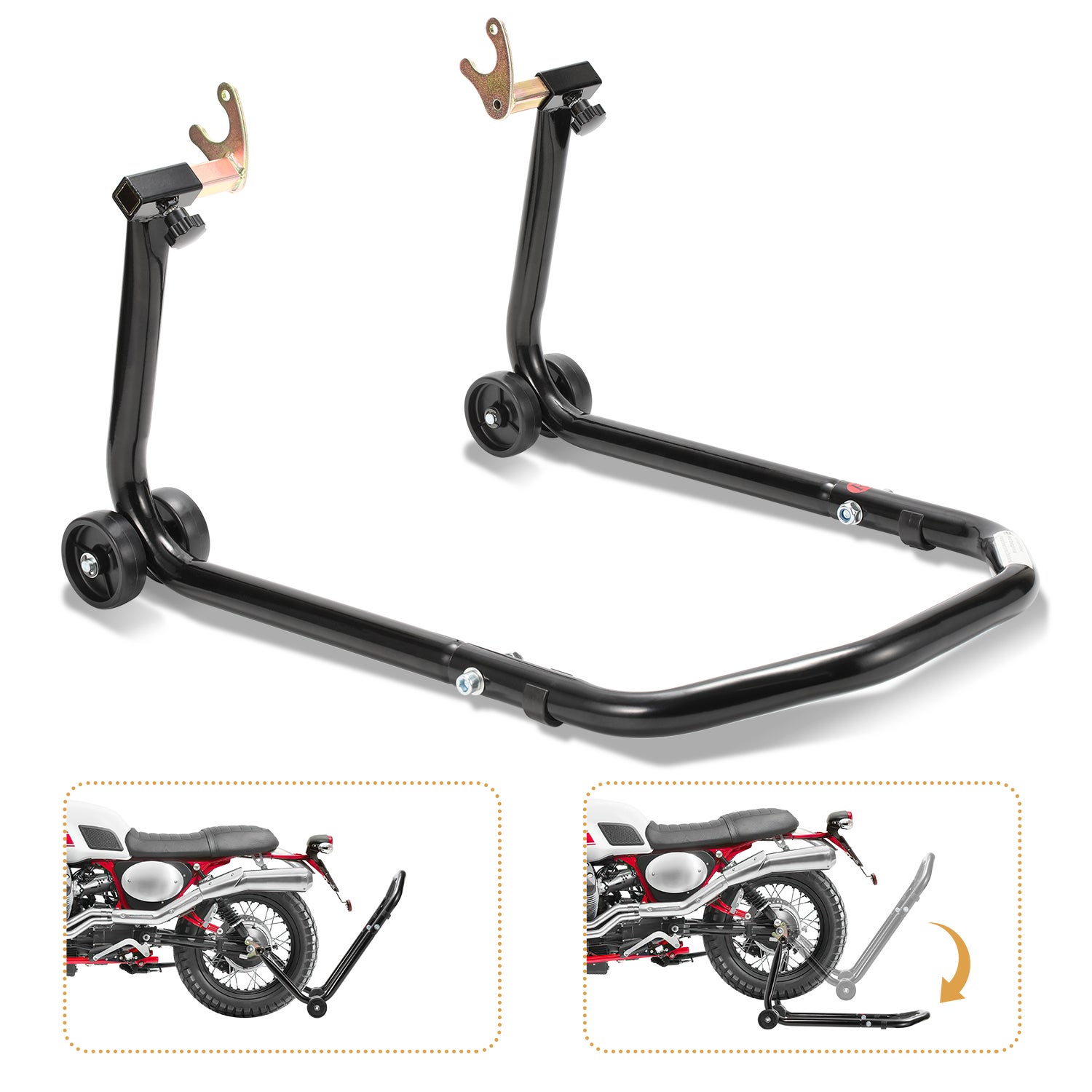 Bequille Moto pour Roue Arrière - Bequille deAtelier avec Bras Reglable ...