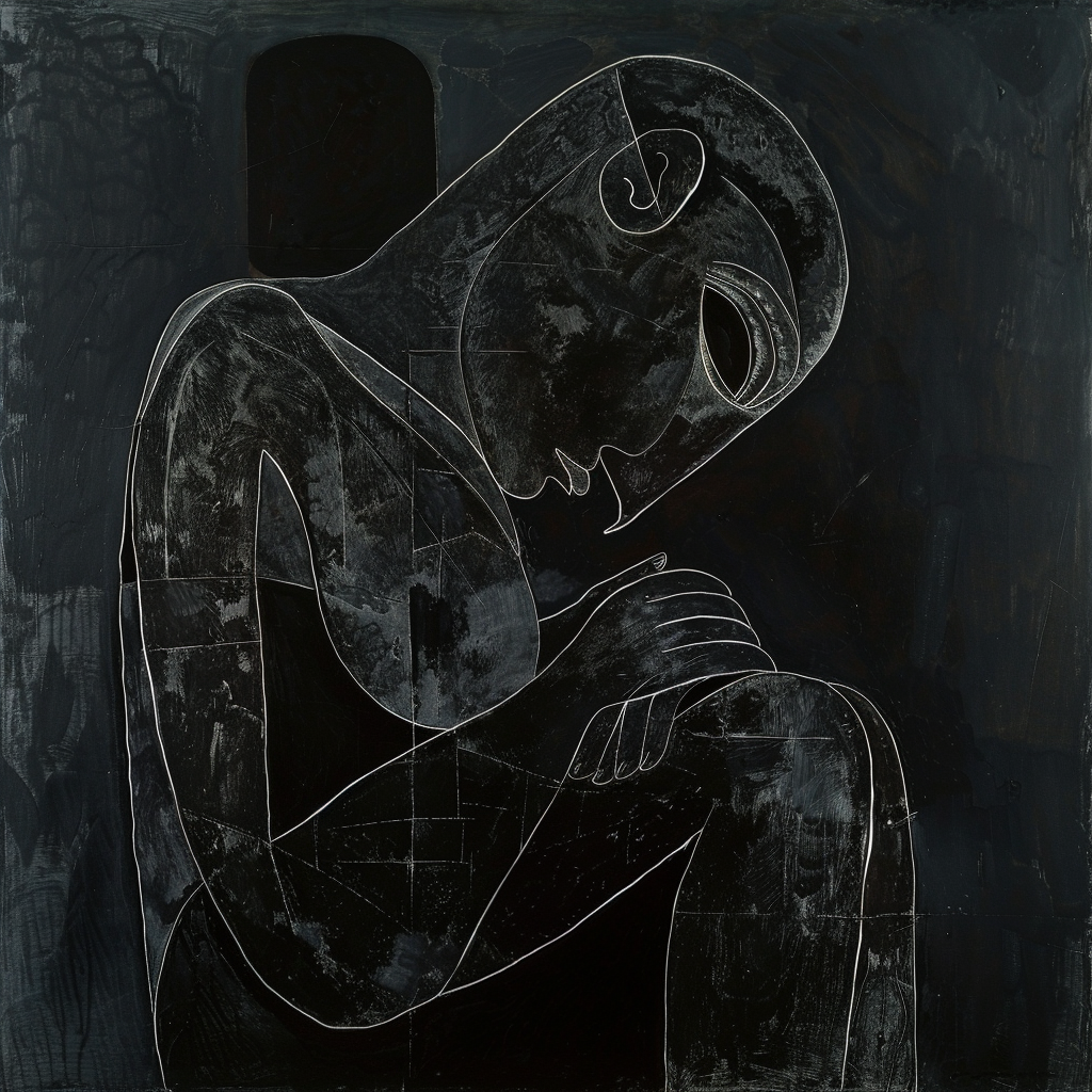 Estampe à encadrer, 100x100. POLARTE-E « Silhouettes du silence ...