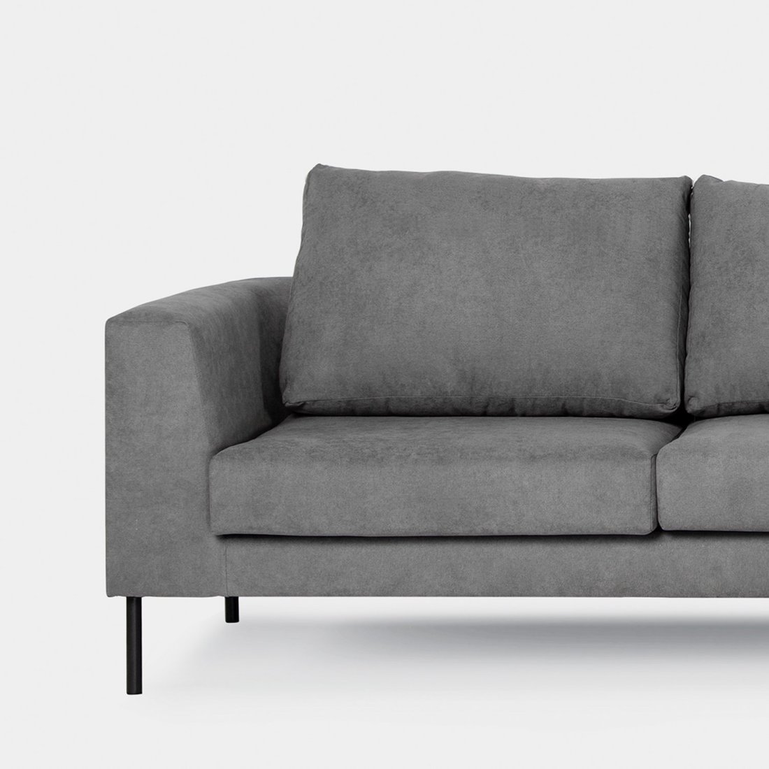 Canapé 3 places couleur gris Emma | Leroy Merlin