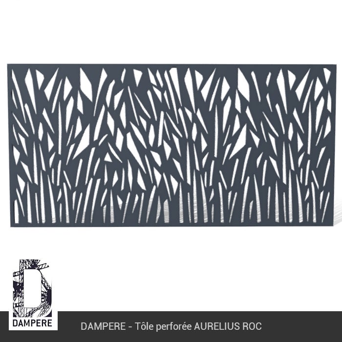 Tôle décorative AURELIUS ROC 2000x1000 Gris Anthracite RAL 7016 Fine ...