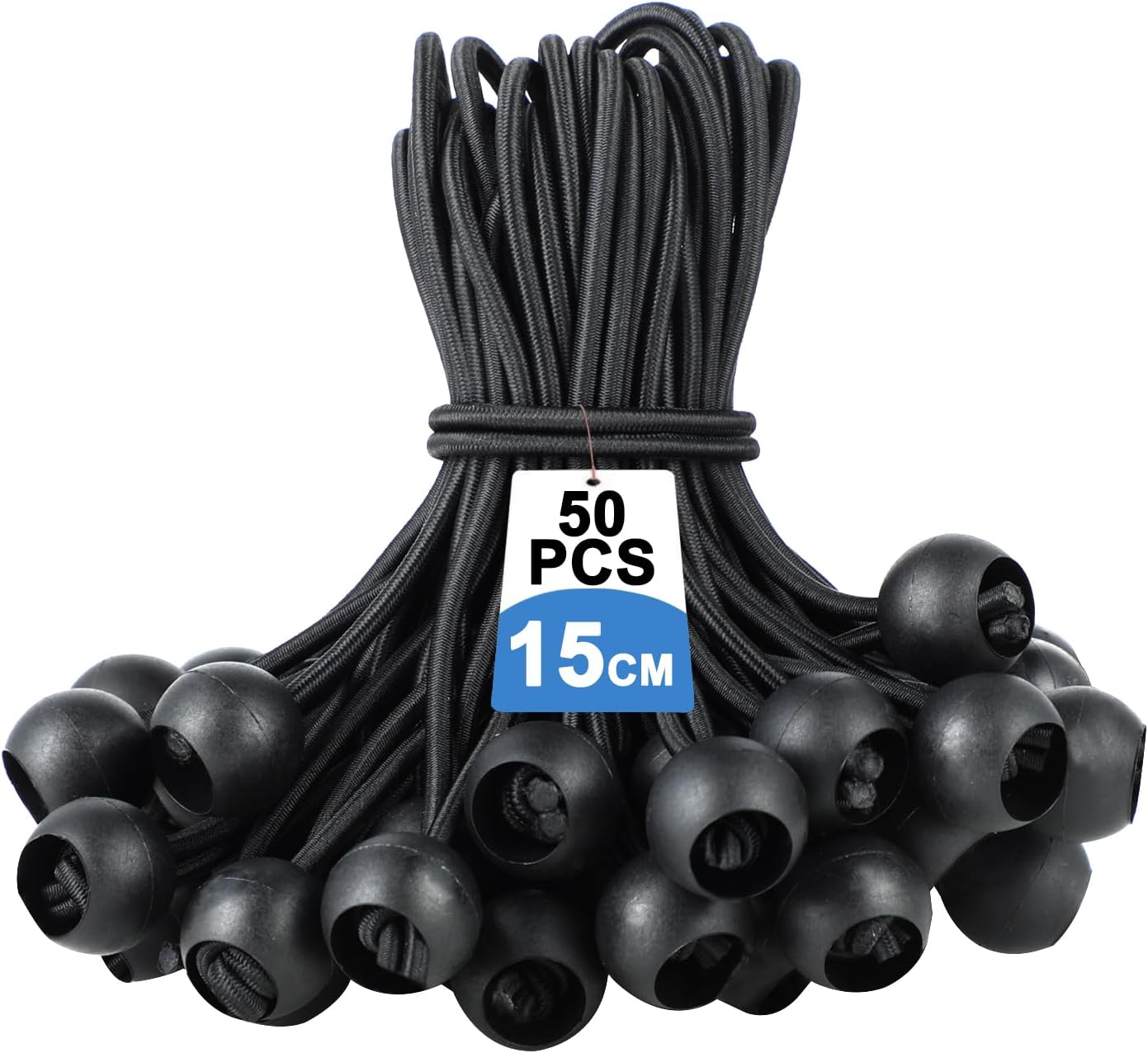 Lot de 50 tendeurs élastiques avec Boule – Tendeur de bâche, Sandow ...