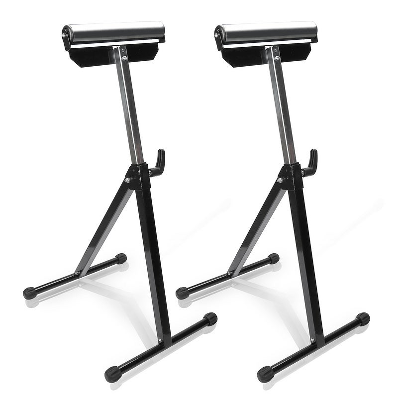 2x Servante d'atelier à Rouleau support à rouleaux réglable en hauteur ...