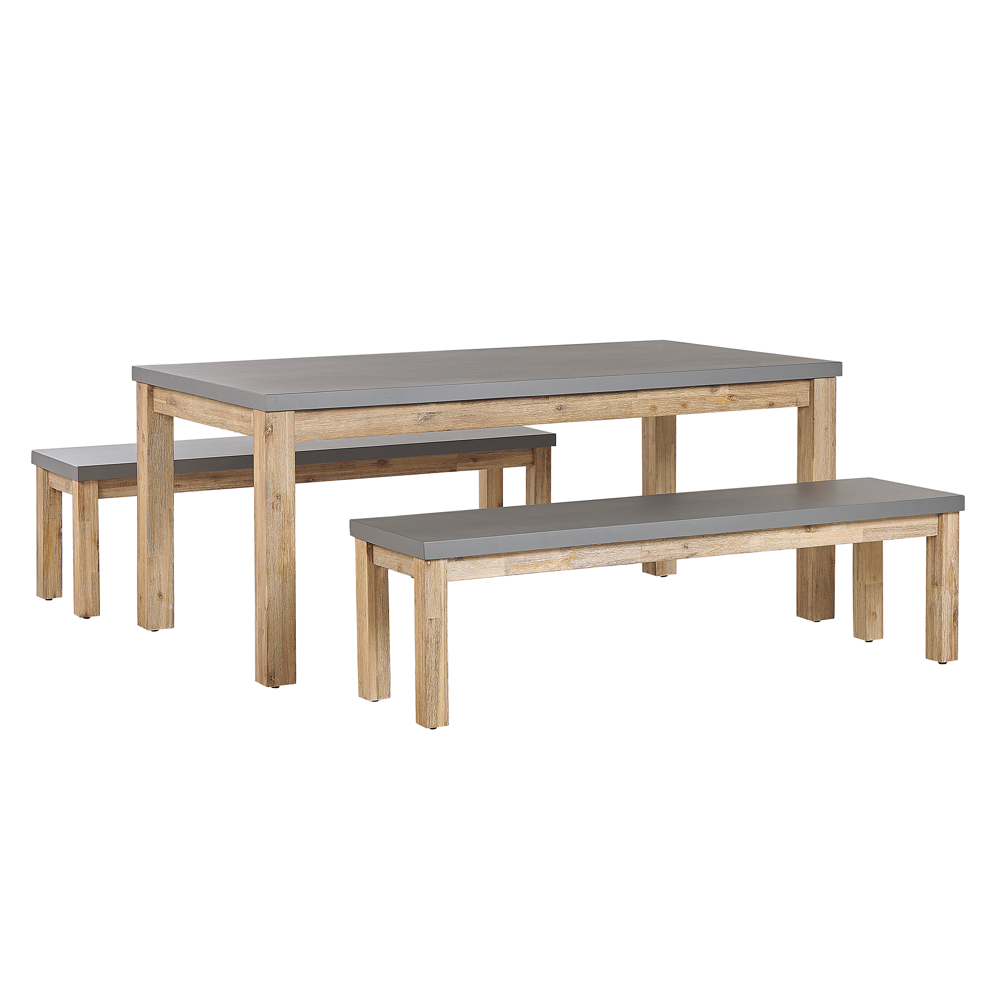 Table avec banc OSTUNI Béton 180x90x76 cm Gris | Leroy Merlin