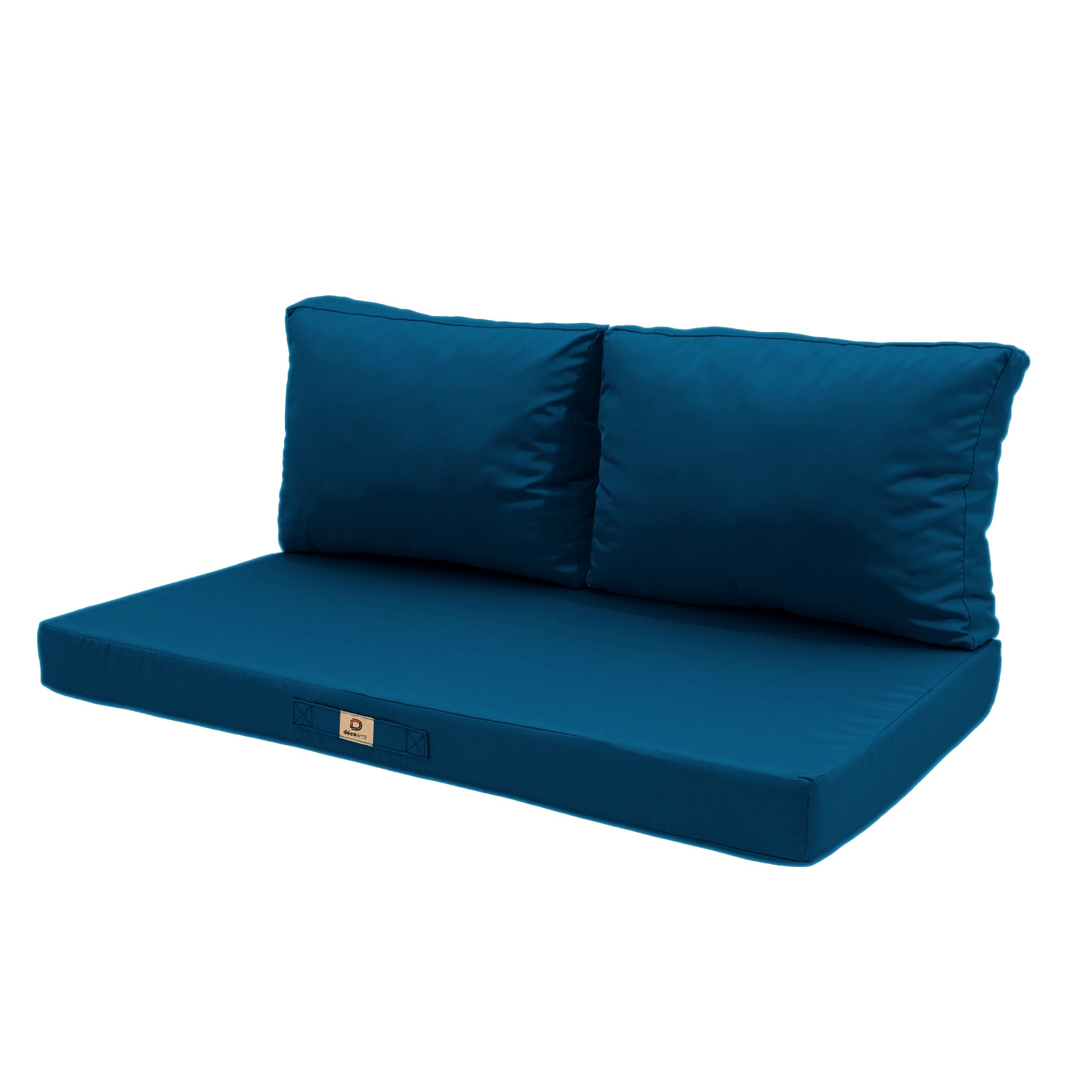 Coussins pour salon de jardin déhoussable 100x50cm Bleu pétrole | Leroy ...