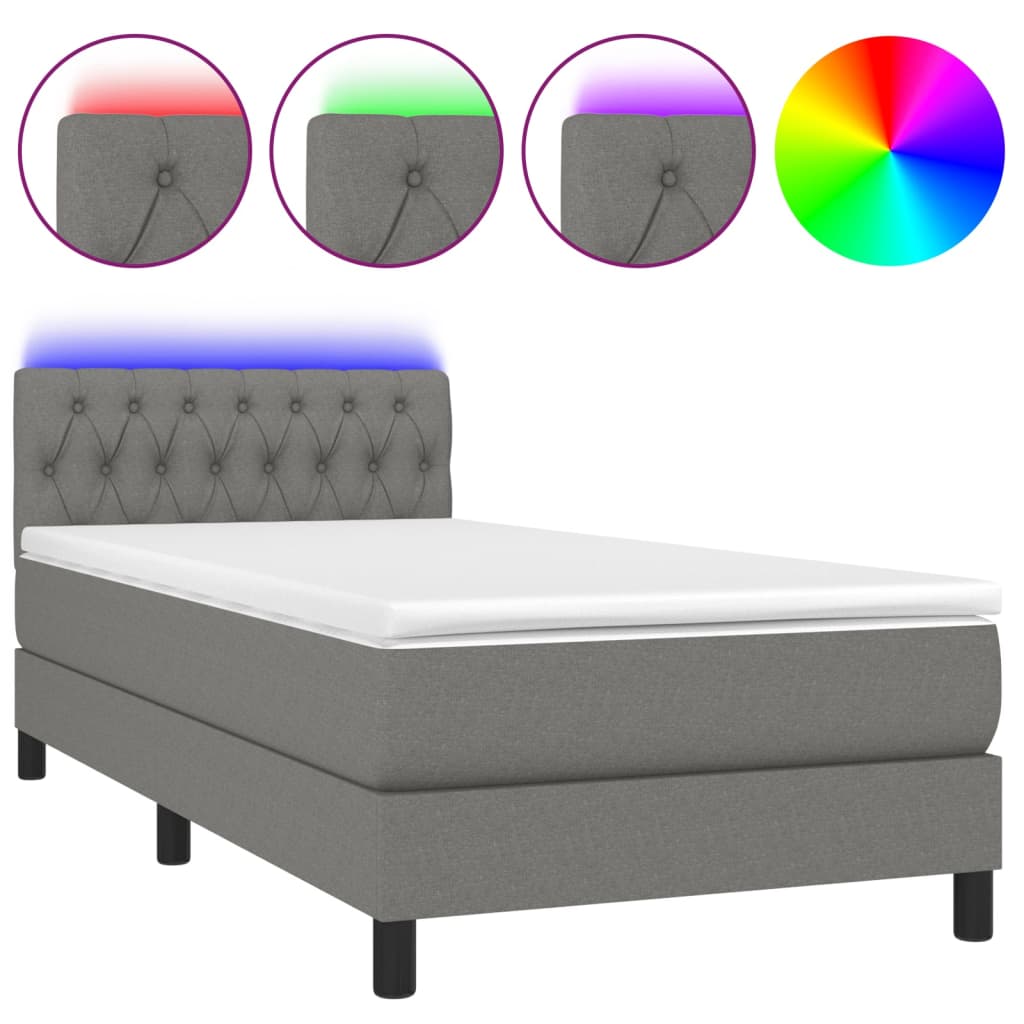 Cama individual | Cama box spring | Cama para adultos colchón y luces ...