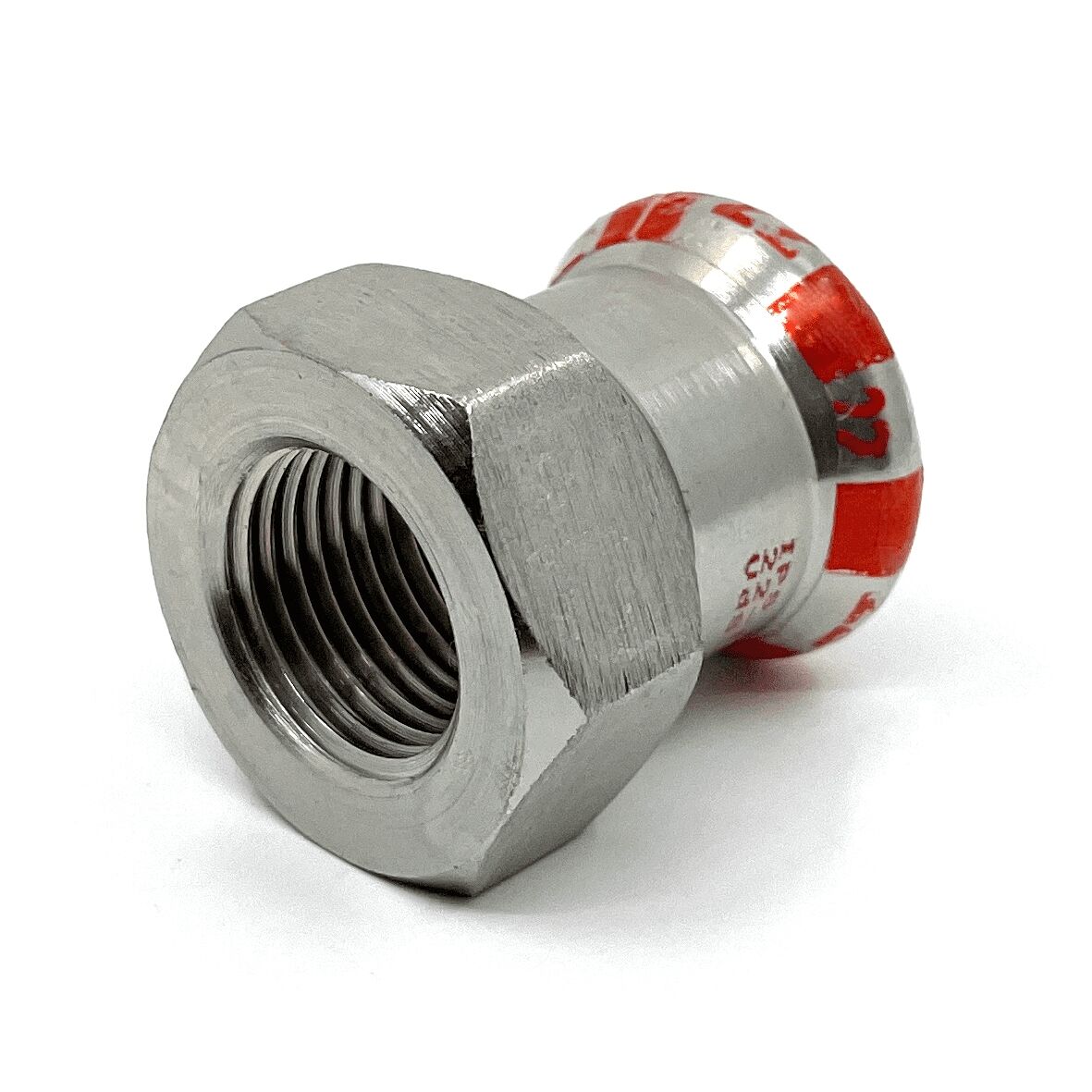 Raccord femelle à sertir / filetage Femelle profil M 18 mm x 1/2" acier carbone électrozingué 1. ...