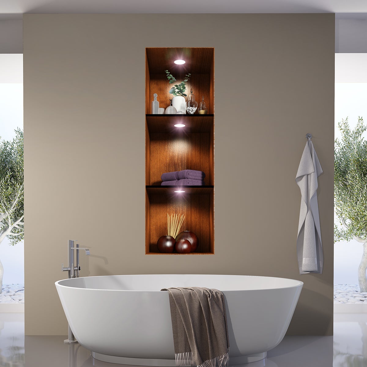 Pegatina de 3D baño ambiente de spa - adhesivo de pared - revestimiento ...