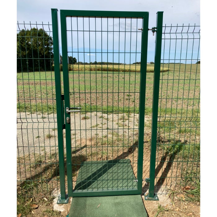 Portillon H 1.53m/L 1.00m couleur Vert avec 2 poteaux platines ...
