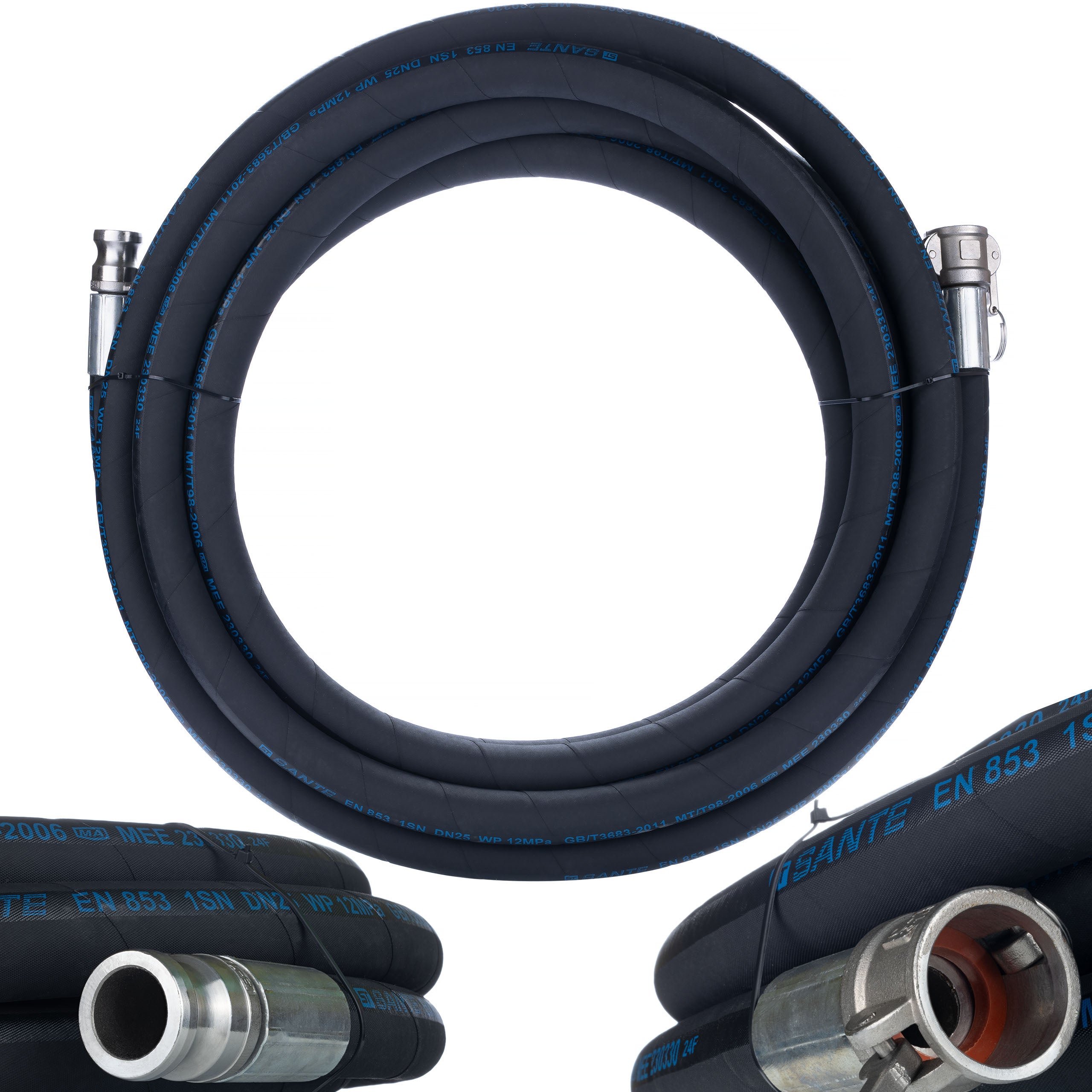 Tuyau pour Enduiseur DN38 10M – Camlock Hydraulique | Pression 40 bar ...